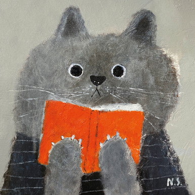 Animals Cafe - Cat and the Book - McMillan Cards & Paper