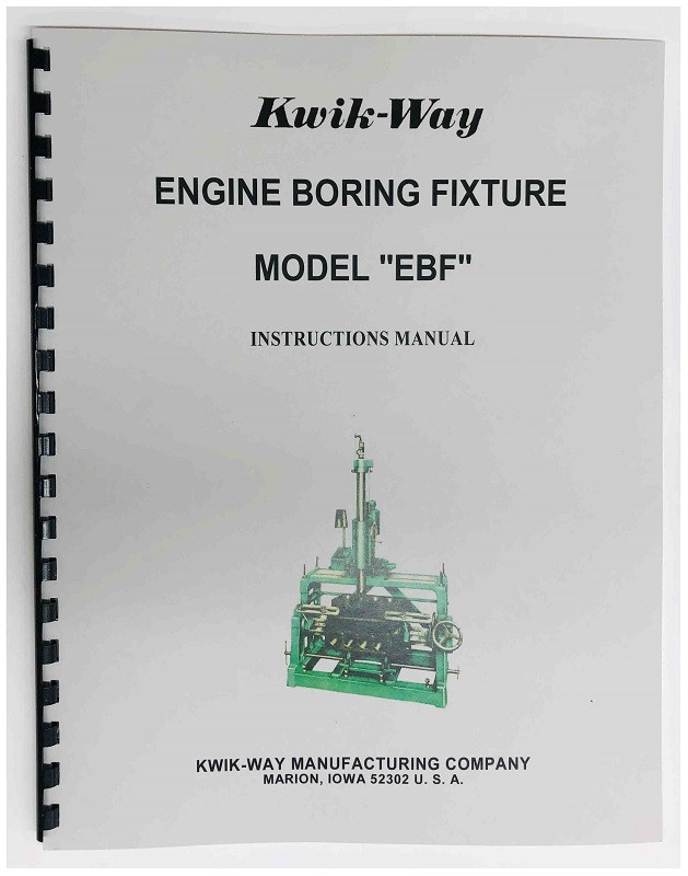 Kwik Way Model EBF Manual