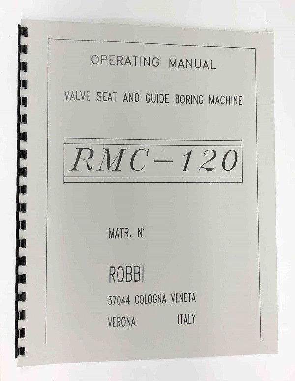 Robbi Model RMC-120 Manual