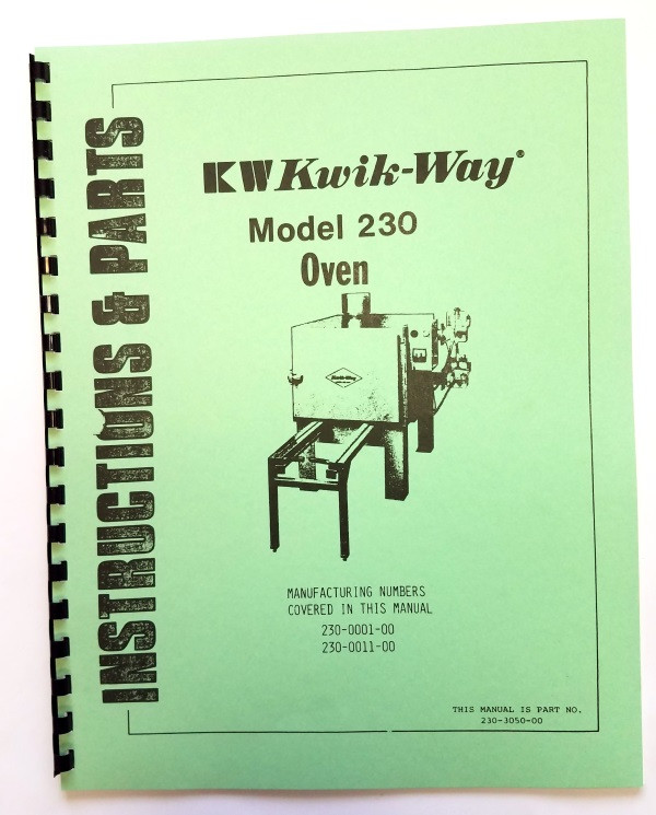 Kwik Way Model 230 Manual