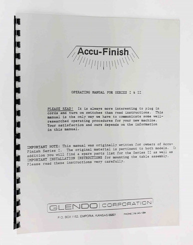 Accu-Finish Series I & II Manual