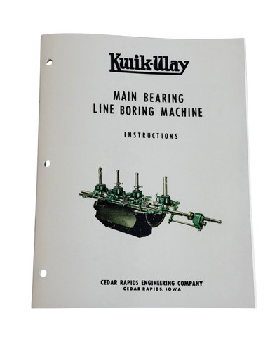 Kwik Way Model LBM Line Bore Manual