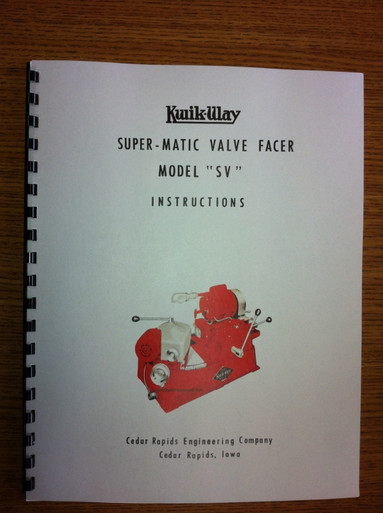 Kwik Way Model SV Manual