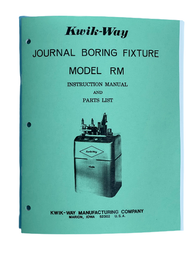 Kwik Way Model RM Fixture Manual
