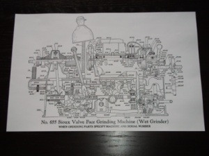 Sioux Model 655 Valve Grinder Parts Sheet
