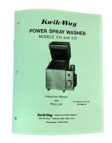 Kwik Way Model 210 & 212 Manual