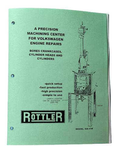 Rottler Model DA-VW Manual