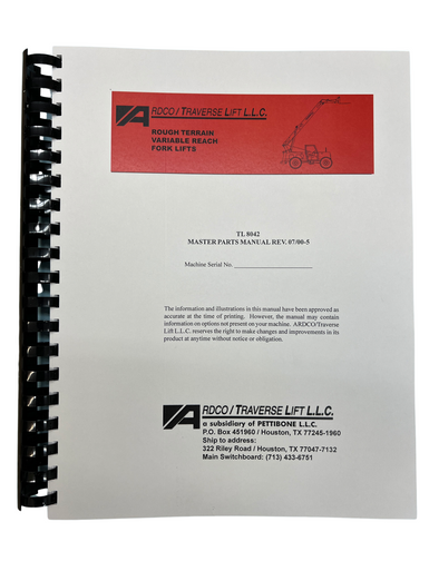 Traverse TL-8042 Parts Manual
