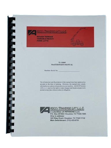 Traverse TL-10049 Parts Manual