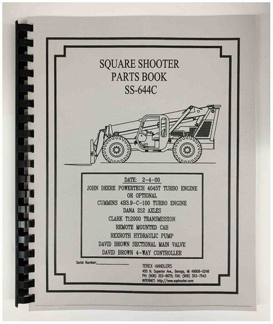 Terex SS-644C Extendo Boom Square Shooter Forklift Parts Manual - Beam ...