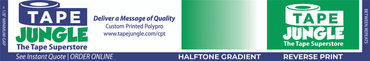Custom Printed Tape Sample | Polypro | PVC | Paper | Tape Jungle