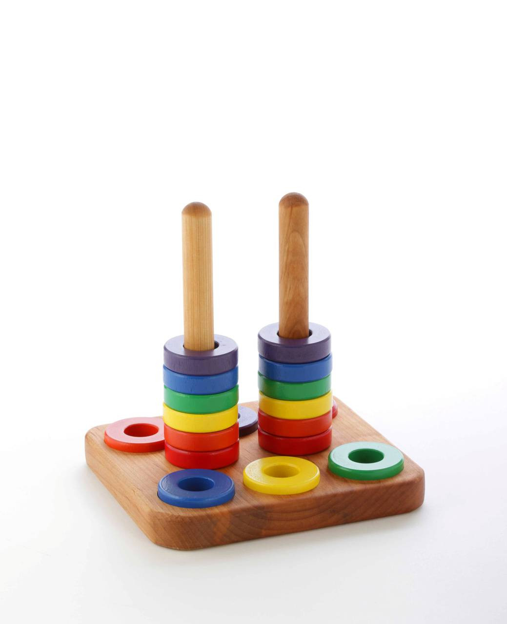 Wooden Toys | Rainbow Ring Stacker | Papa Dons Toys