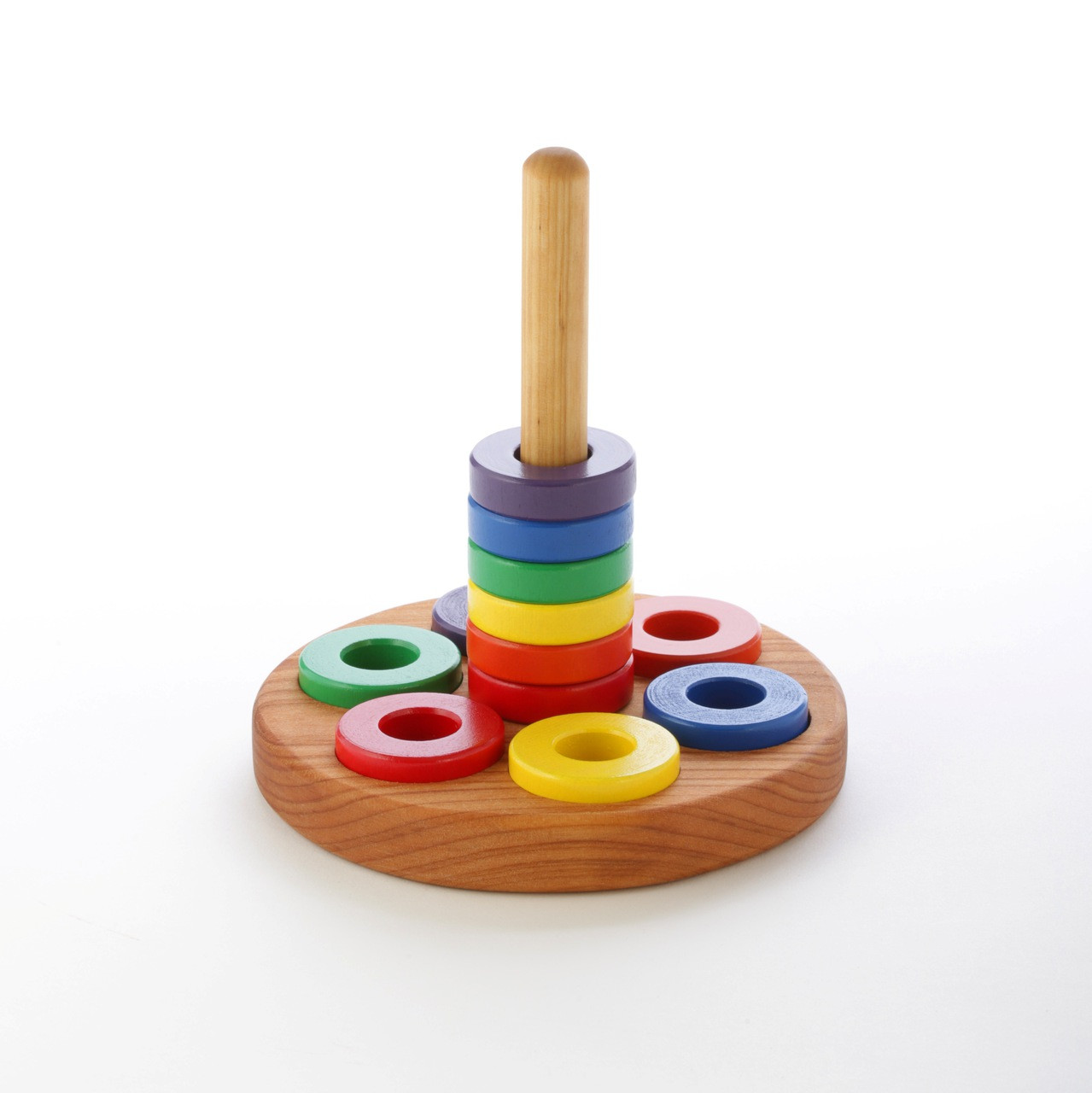 Wooden Toys | Rainbow Ring Stacker | Papa Dons Toys
