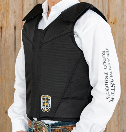 PR8 Leather Bull Riding Vest - Beastmaster Pro Rodeo Gear