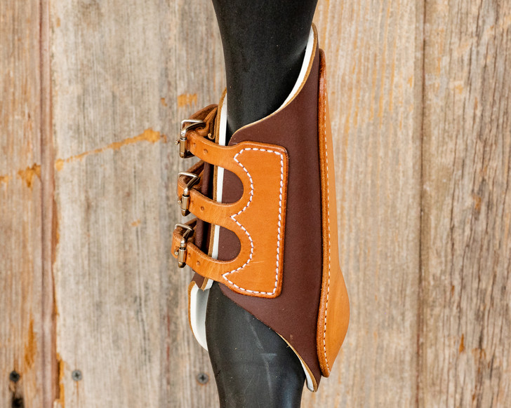 Oxbow Leather Splint Boots with Buckles - Beastmaster Pro Rodeo Gear