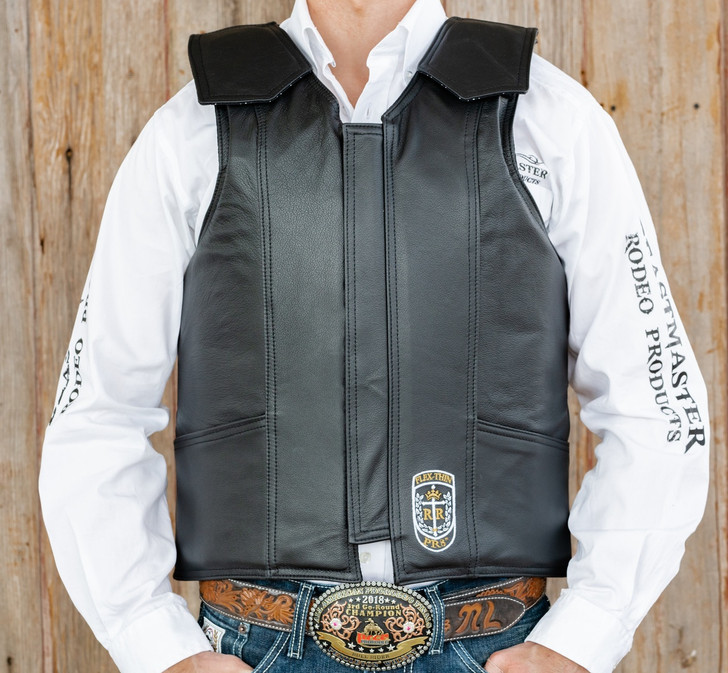 PR8 Leather Bull Riding Vest - Beastmaster Pro Rodeo Gear