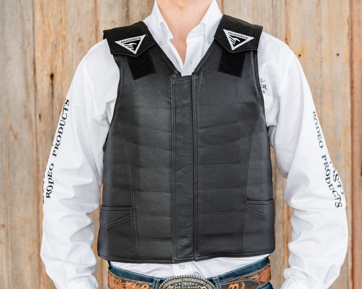 2020 Phoenix Pro Max Adult Rodeo Vest (Black) - Beastmaster Pro Rodeo Gear