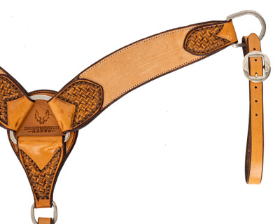 Roughout w/Tooled Ends Breast Collar - Beastmaster Pro Rodeo Gear