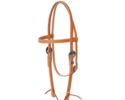 Brow Band Harness Leather Headstall - Beastmaster Pro Rodeo Gear