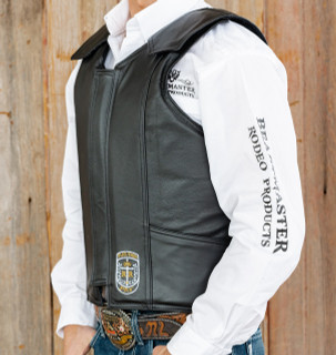 PR8 Leather Bull Riding Vest - Beastmaster Pro Rodeo Gear