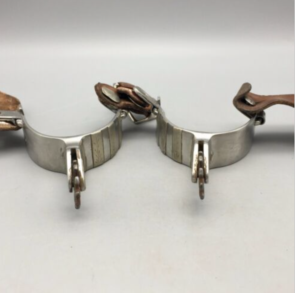 A Highly Collectable Pair of Early Spurs by Billy Klapper! Single Mounted