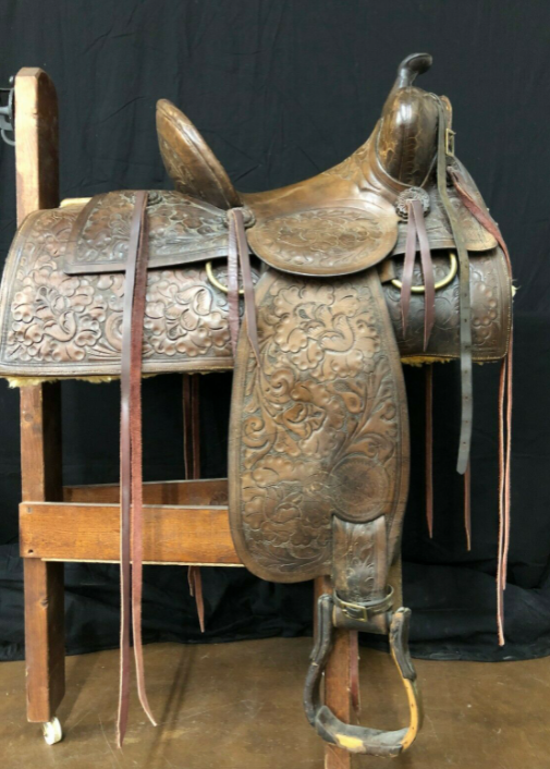 A Great Antique - Square Skirt - Deep Seat Saddle by S. D. Myers