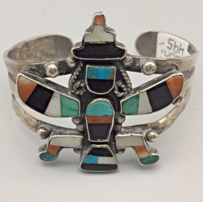 Vintage Zuni Inlay Knifewing Bracelet From Circa 1950s - 60s *Sterling ...