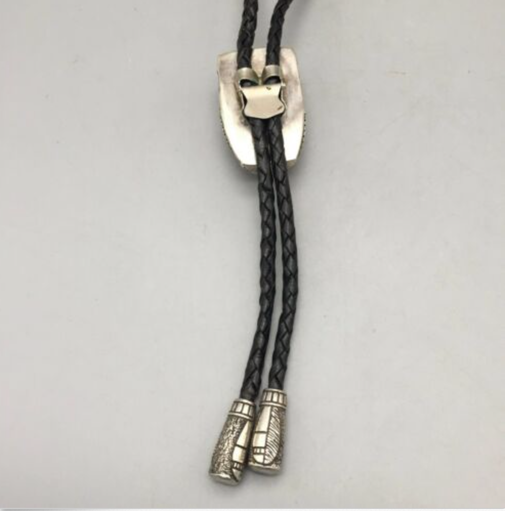VERY UNIQUE Style Bolo With Turquoise & Coral Set in Sterling by Lee ...