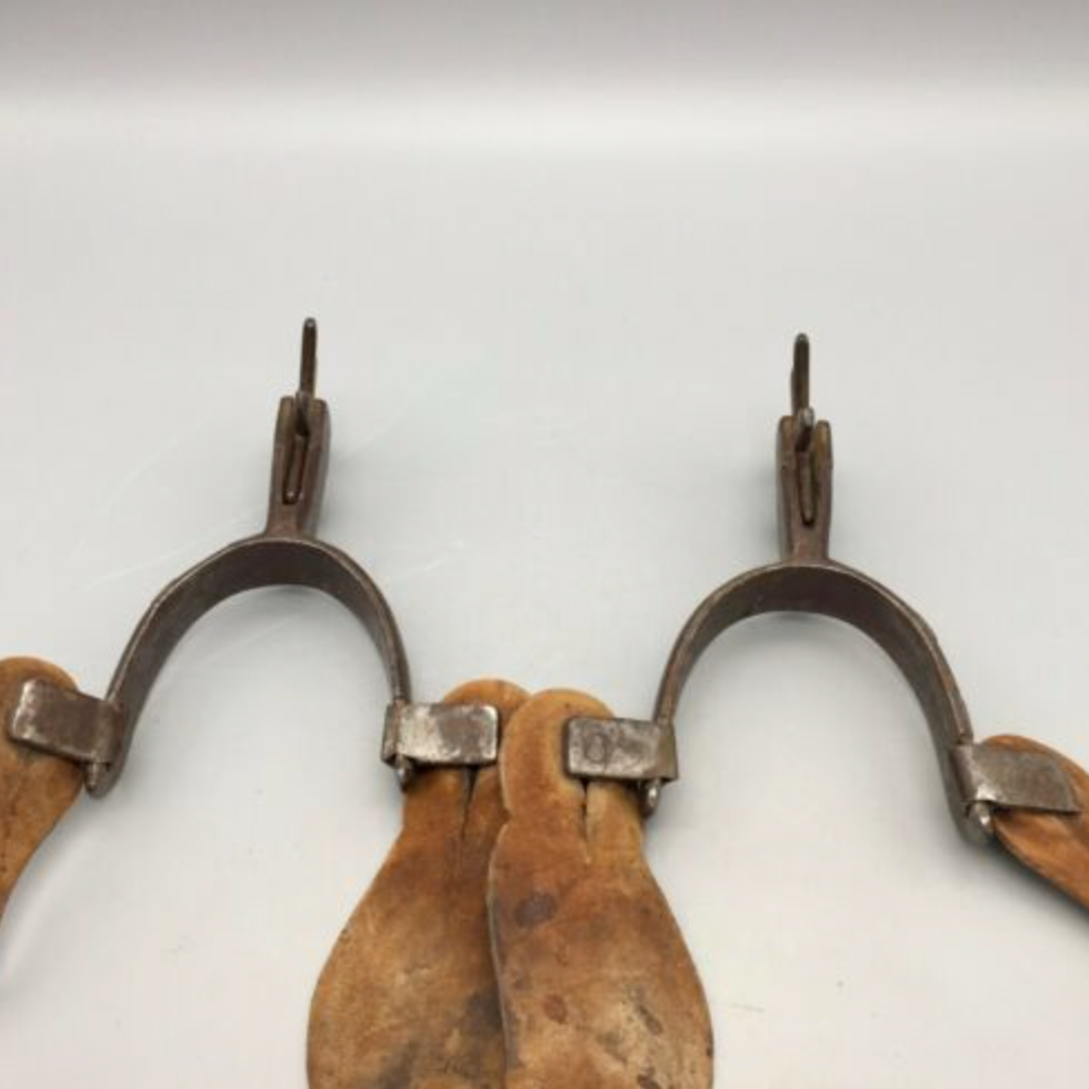 Antique Kelly Bros. & Parker (KB&P) Single Mounted Collectible Cowboy Spurs