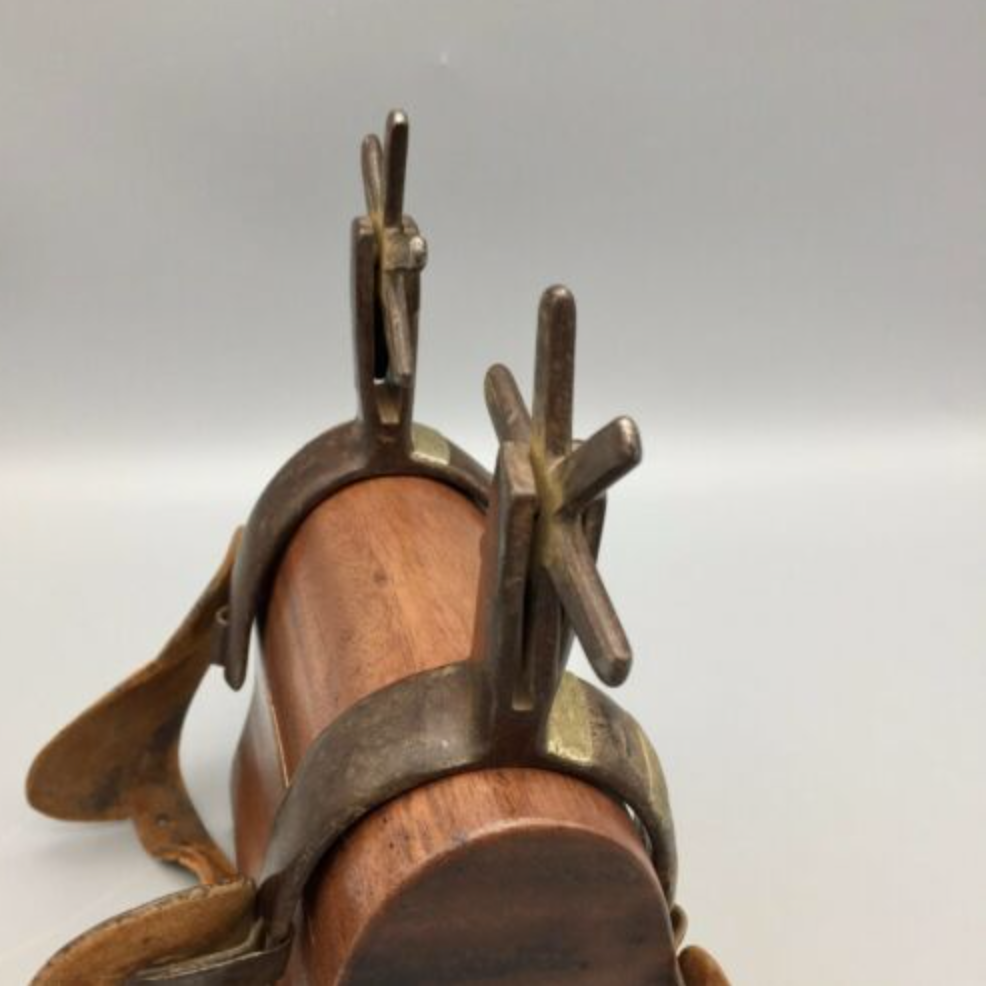 Antique Kelly Bros. & Parker (KB&P) Single Mounted Collectible Cowboy Spurs
