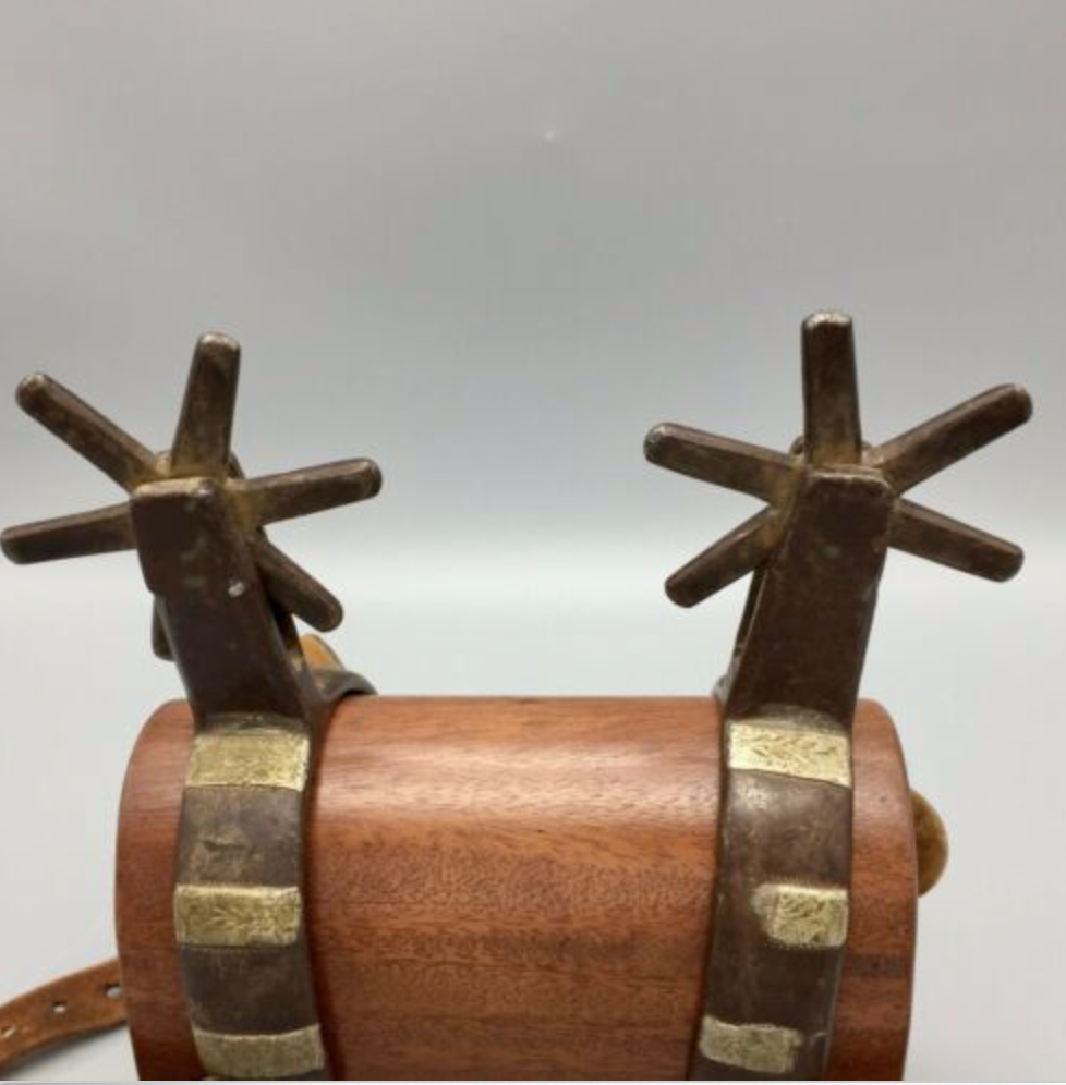 Antique Kelly Bros. & Parker (KB&P) Single Mounted Collectible Cowboy Spurs