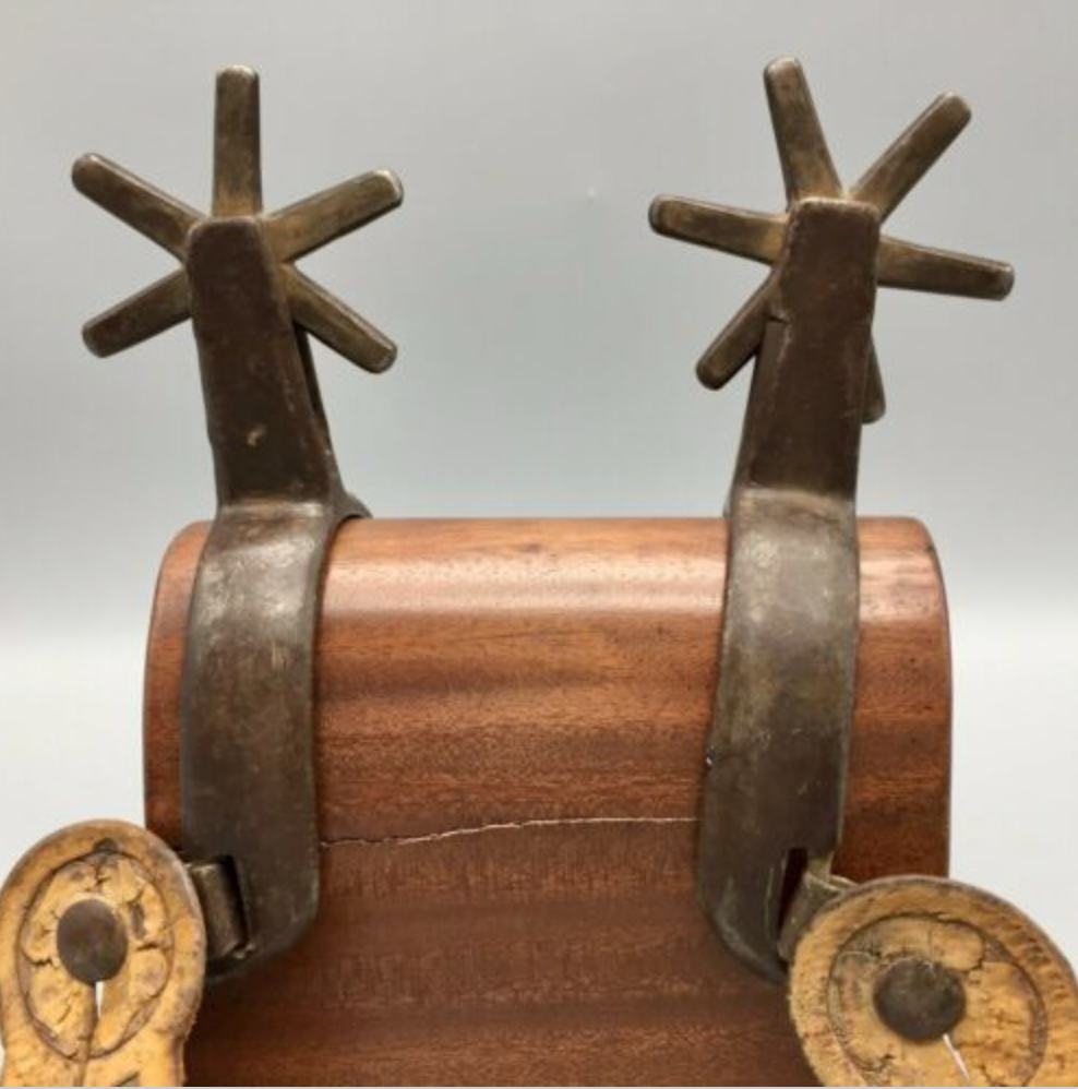 Antique Kelly Bros. & Parker (KB&P) Single Mounted Collectible Cowboy Spurs