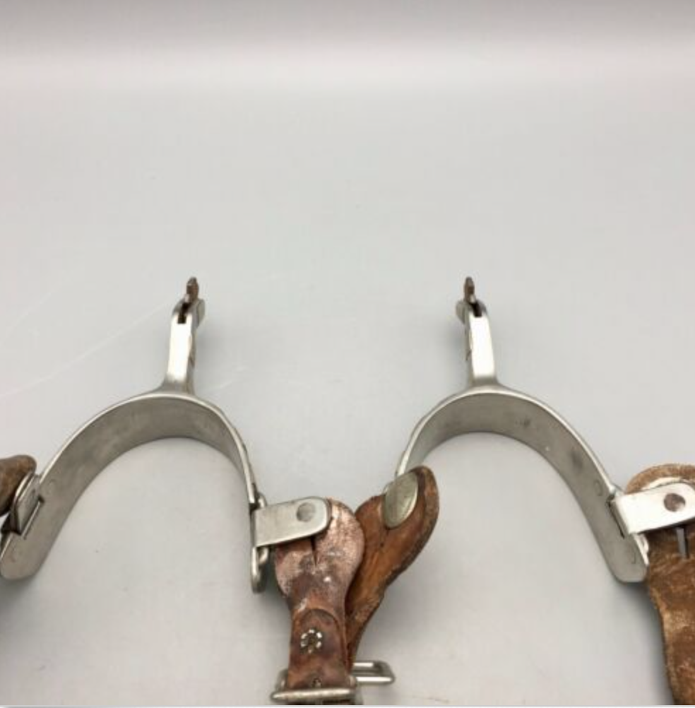 A Highly Collectable Pair of Early Spurs by Billy Klapper! Single Mounted