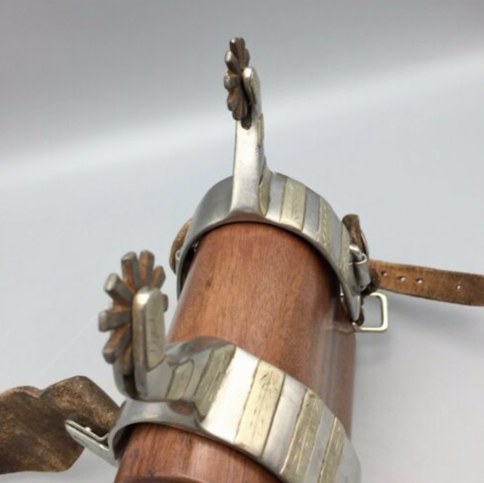 A Highly Collectable Pair of Early Spurs by Billy Klapper! Single Mounted