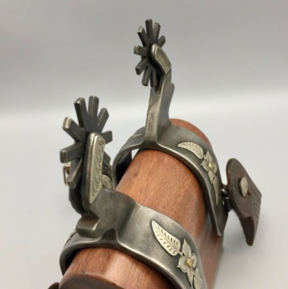 Very Nice! George Blackwood, Double Mounted, Collectible Cowboy Spurs