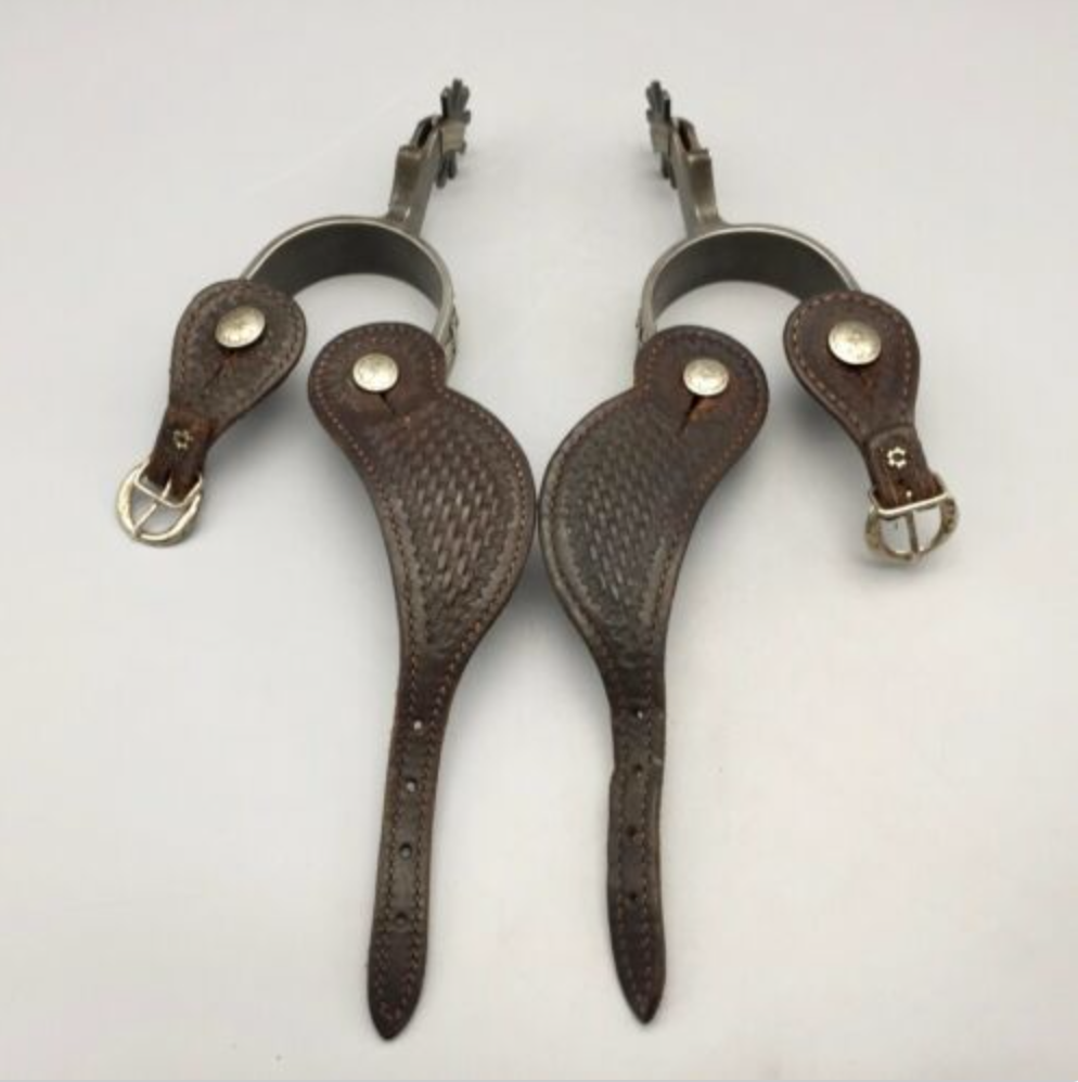 Very Nice! George Blackwood, Double Mounted, Collectible Cowboy Spurs