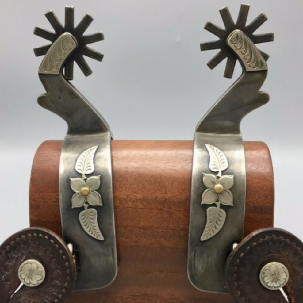 Very Nice! George Blackwood, Double Mounted, Collectible Cowboy Spurs