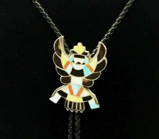 A Vintage Knifewing Inlay Bolo Tie by Rosita Wallace From The Jewel Box ...