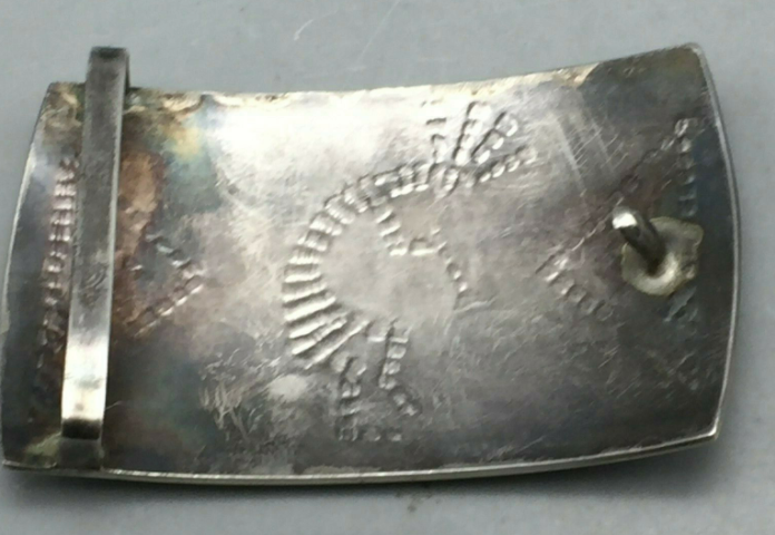 BEAUTIFUL Vintage Hopi Belt Buckle by Andrew Saufkie