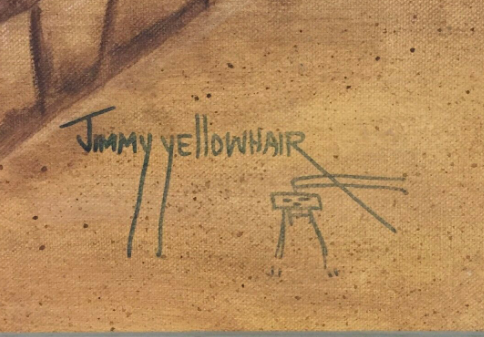 WOW! An Original Oil Painting by The Known Artist, Jimmy Yellowhair