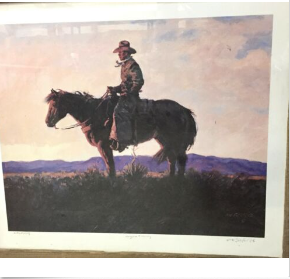 Artist Proof! A Framed and Signed Print by The Known Cowboy Artist, Joe ...