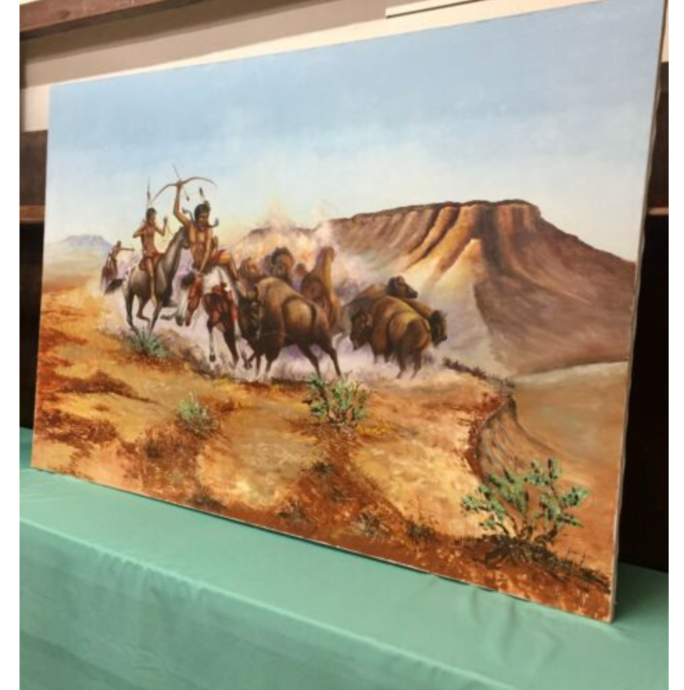 HUGE 4' x 6' Original Oil Painting by The Known Navajo Artist, Jimmy ...