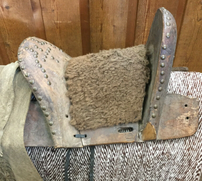 An Antique Apache Saddle From The Late 1800s, Includes Saddle Bags