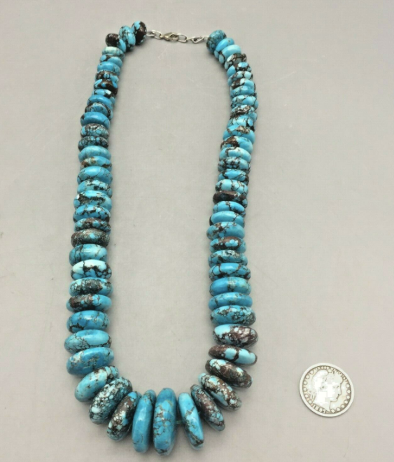 OUTSTANDING Turquoise Disc Necklace