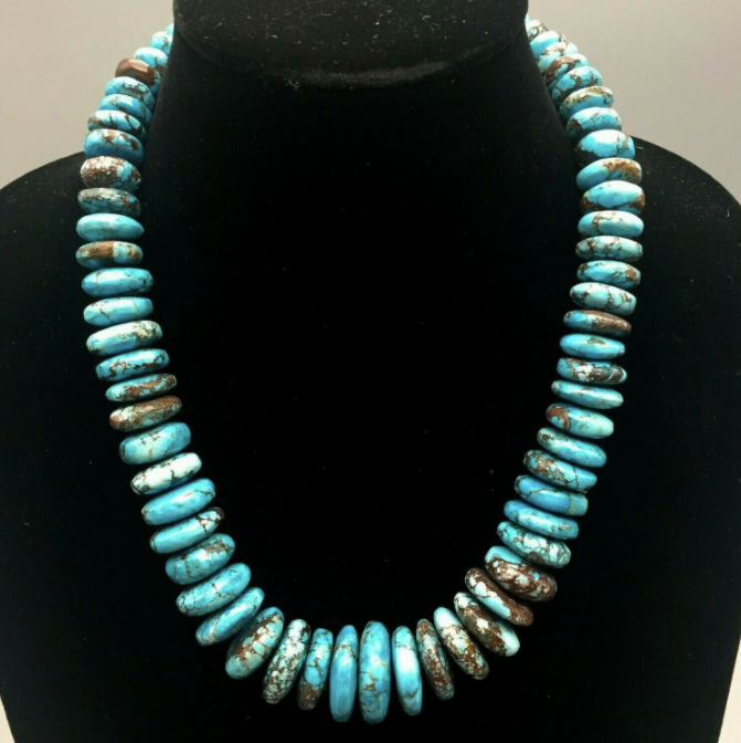 OUTSTANDING Turquoise Disc Necklace
