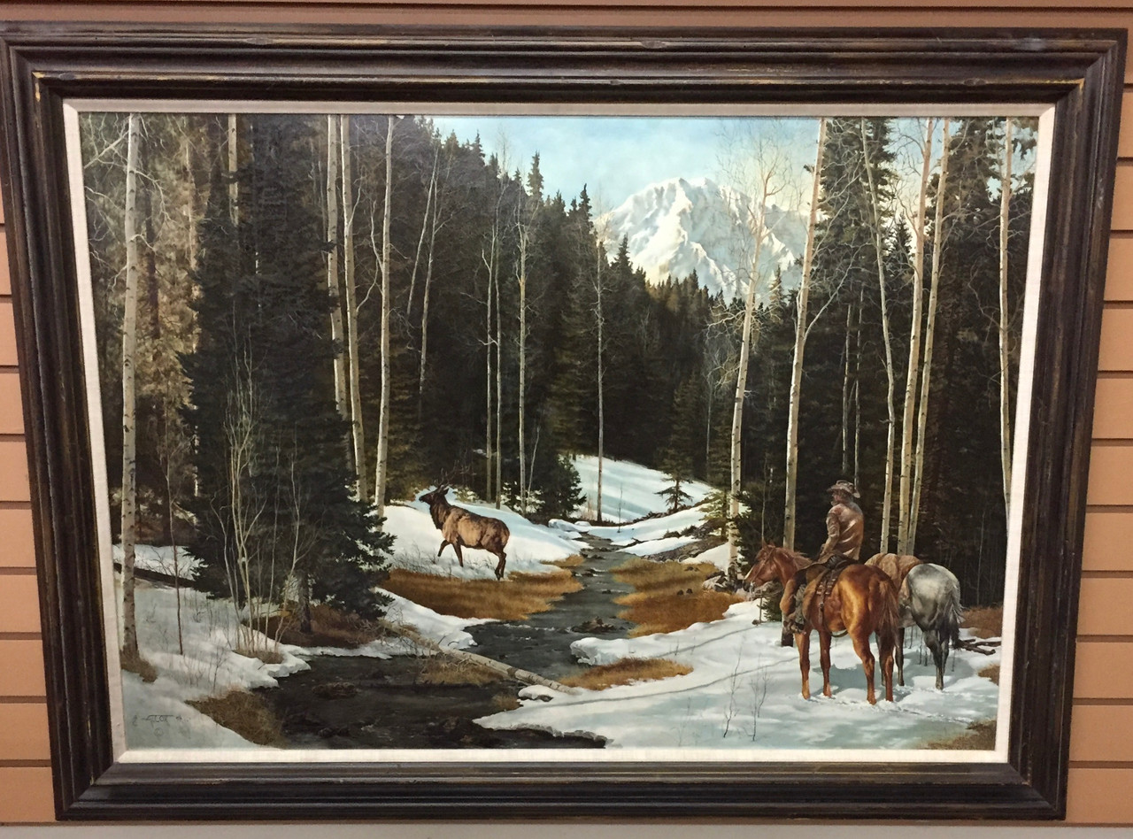 A Highly Collectible Original Oil Painting by The Famous Cowboy Artist ...