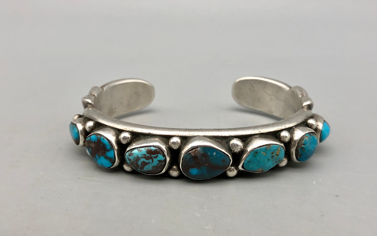 Collectible Handmade Mark Chee Bisbee Turquoise Bracelet