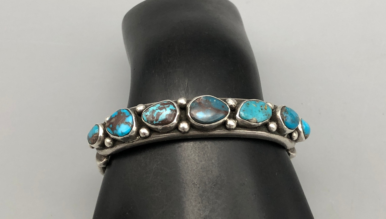 Collectible Handmade Mark Chee Bisbee Turquoise Bracelet