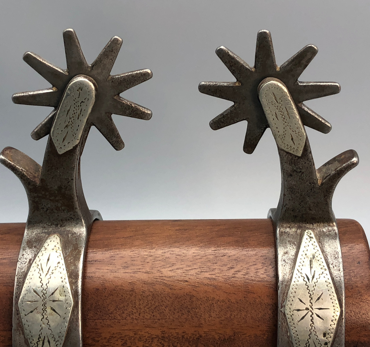 Collectible Vintage Crockett Spurs - Single Mounted With The Diamond ...