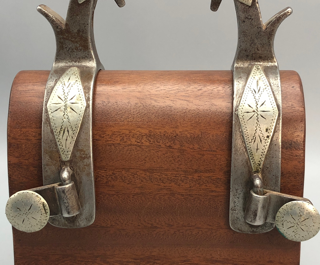 Collectible Vintage Crockett Spurs - Single Mounted With The Diamond ...